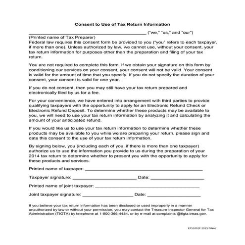 Eps1001 f 7216 consent use | PDF