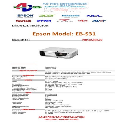 Epson projector | PDF