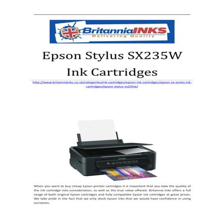 Epson stylus sx235w ink cartridges | PDF