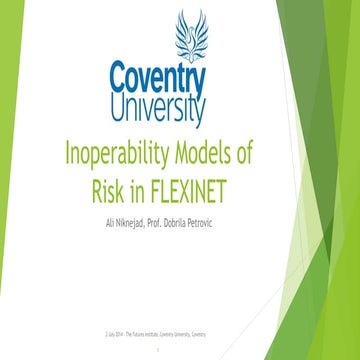 EPSRC Project (Robustness and Resilience of Dynamic Manufacturing ...