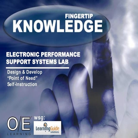 Fingertip Knowledge - Electronic Performance Support Systems | PPT | IT and Internet Support ...