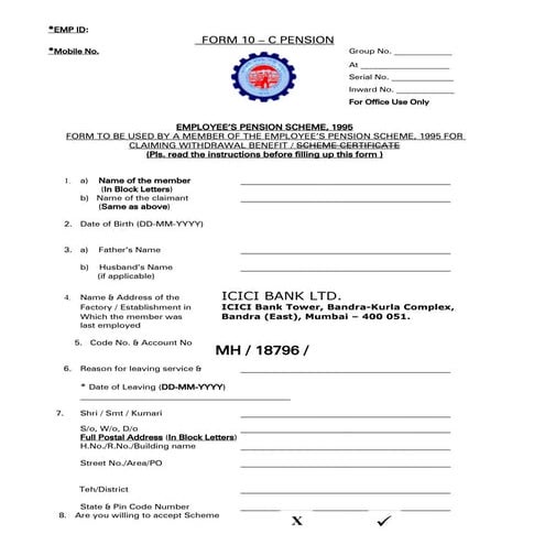 Eps withdrawal form | PDF