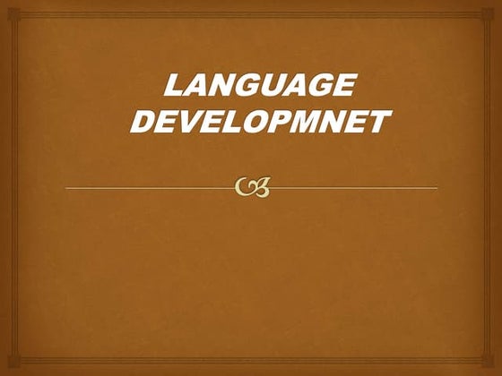 Language Development | PPT
