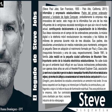 Steve Jobs: Historia, inventos, vida y recorrido. | PPTX