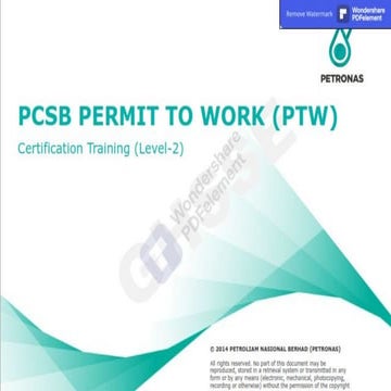 Ptw Applications for the petronas site works | PDF