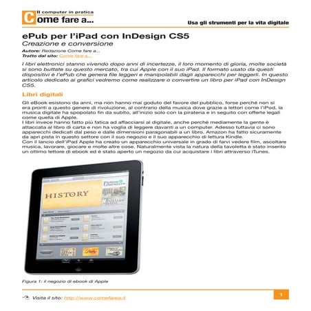Da InDesign a iPad (usando ePub) | PDF