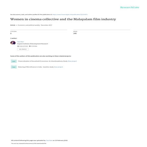 Epw womenin cinemacollective-tara | PDF