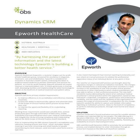 Epworth HealthCare Case Study | PDF
