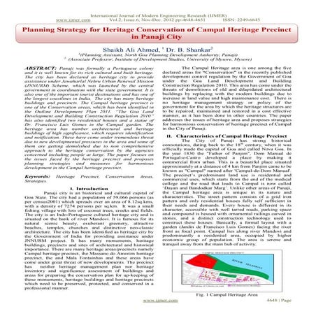 Planning Strategy for Heritage Conservation of Campal Heritage Precinct ...