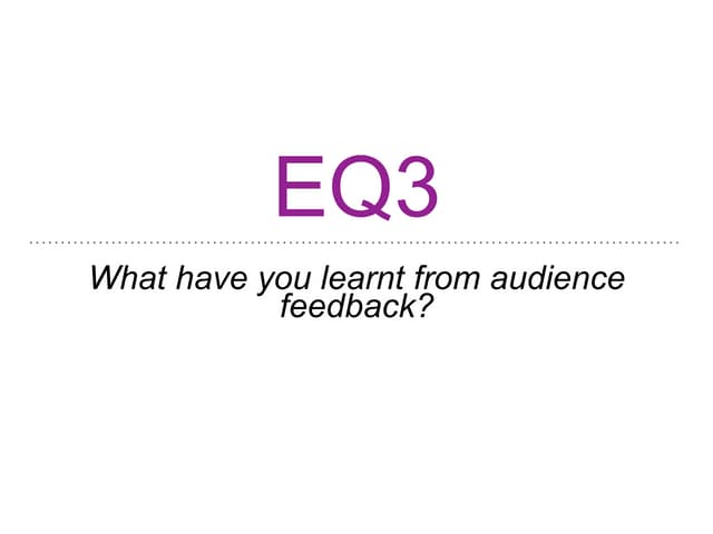 Audience feedback questionnaire | DOC