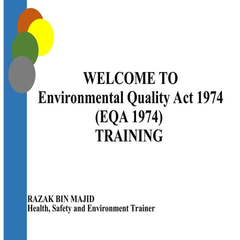 Environment Quality Act slide in power point ppt | PPT