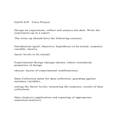 EQAS 670 Class Project Design an experiment, colle.docx