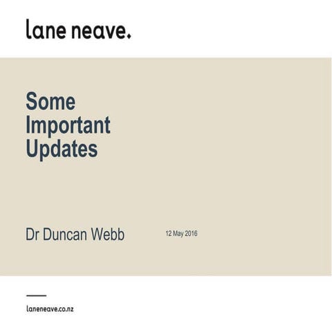 Dr Duncan Webb - Insurance Update May 2016 | PPTX