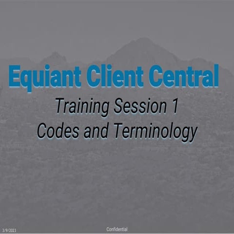 EQ Client Central System Codes | PDF
