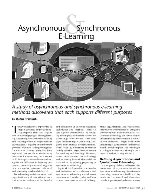 Synchronous and Asynchronous Learning | PPTX