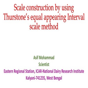 Equal appearing interval scale | PPTX