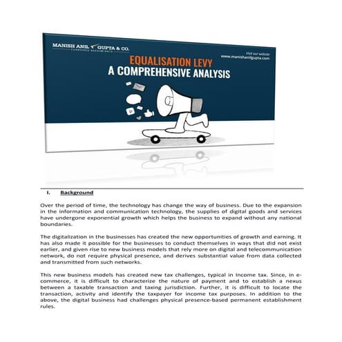Equalisation Levy - A Comprehensive Analysis | PDF