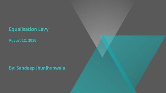 Equalisation Levy - A Comprehensive Analysis | PDF