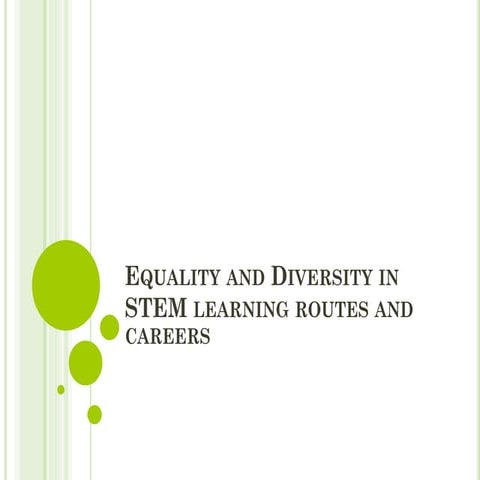 Equality and diversity in STEM Learning Routes and Careers | PDF