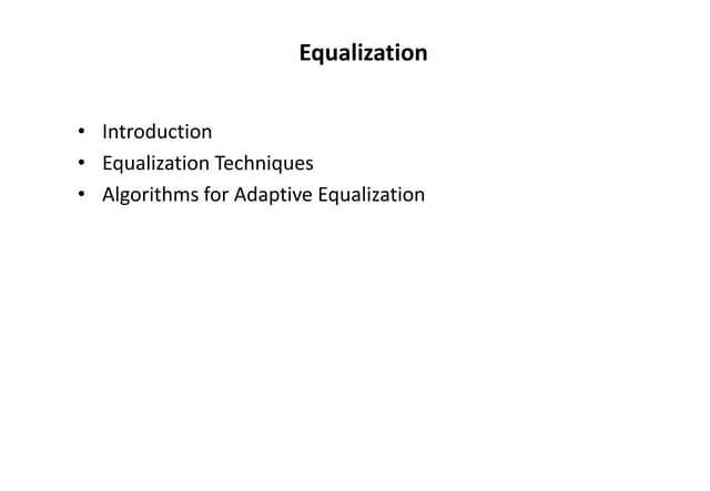 4.5 equalizers and its types | PDF