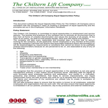 Equal Ops Policy 2013 | PDF