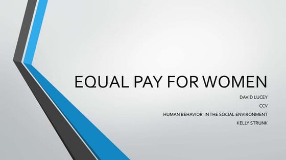 Equal Pay Act for Equal Work | PDF
