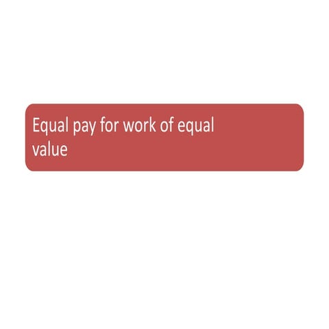 Equal pay for work of equal | PPTX