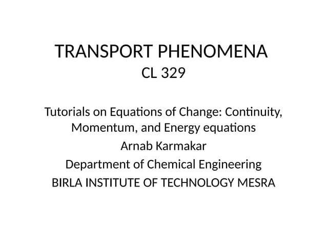 02 conservation equations | PDF