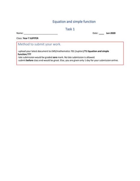 Equation And Simple Function Task 2 equation-and-simple-function-task-2