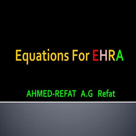 Equations for risk assessment | PPTX