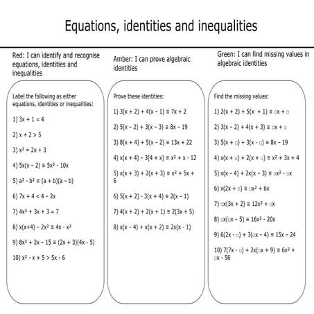 Equations--inequalities-and-identities.doc