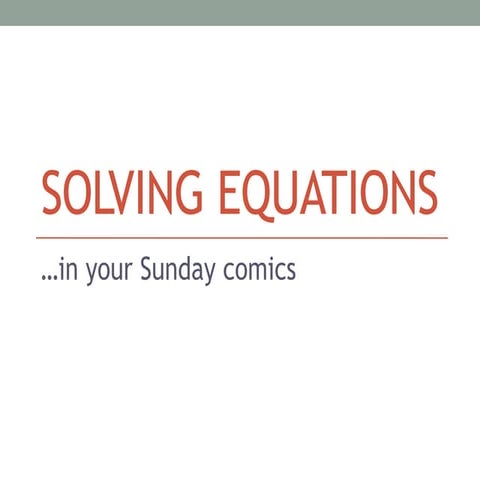 Equations Comics | PPT