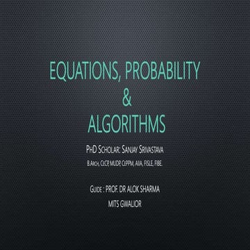 Equations, Probability & Algorithms | PPT