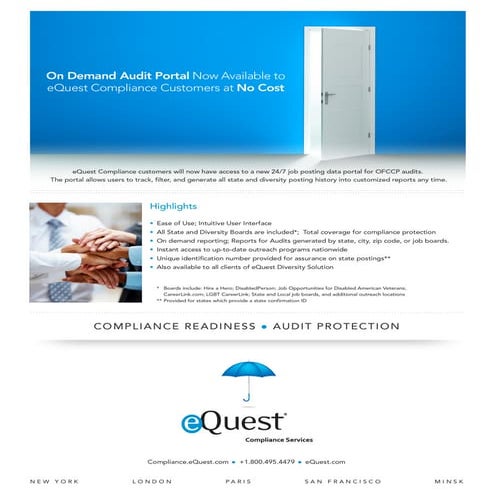 eQuest Compliance Service - On Demand Audit Portal | PDF