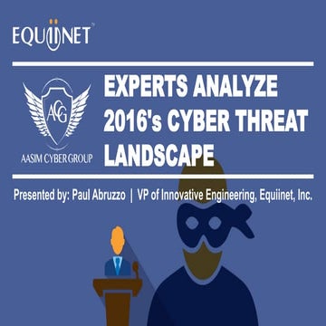 Equiinet discussion of cyber threat landscape final 2016 | PDF ...