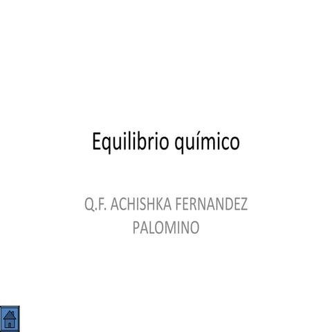 Equilibrio Químico y su Aplicación en Química Analítica: Fundamentos y ...