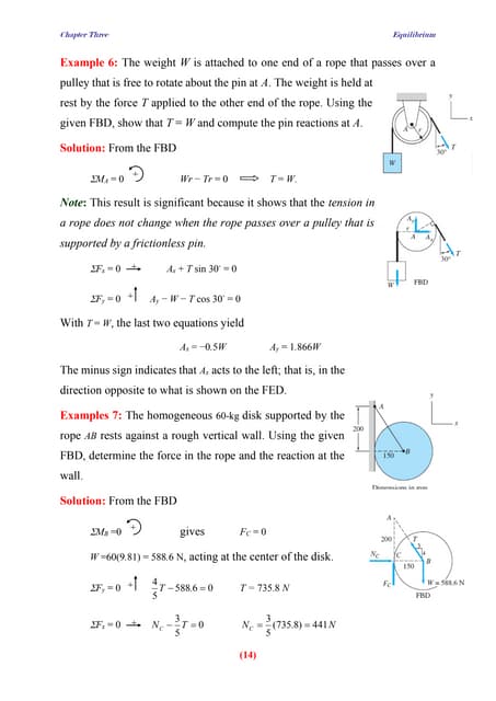 Engmech 06 (equilibrium of non_concurrent force system) | PDF