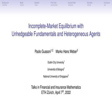 Incomplete-Market Equilibrium with Unhedgeable Fundamentals and ...
