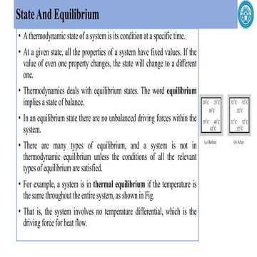 Equilibrium states, and processes eauilibrium | PPT