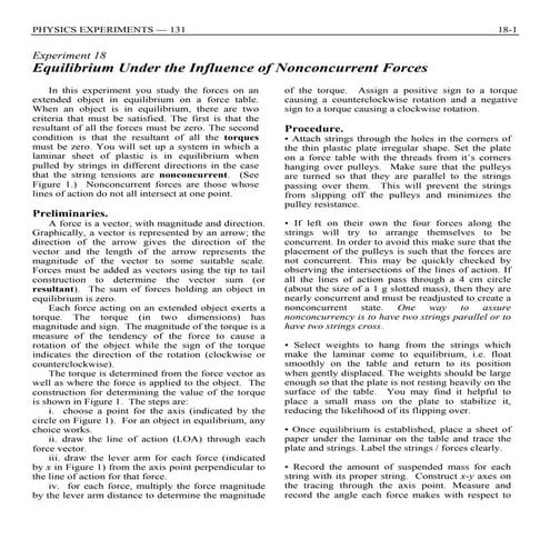 Applied mechanics lab manual | PDF