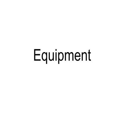 Equipment | PPTX