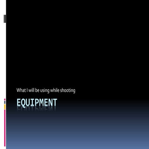 Equipment planning | PPTX