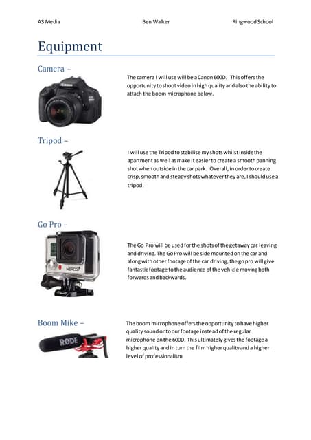 Equipment list | PPT