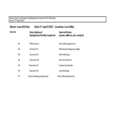 Equipment -facility-list | DOCX