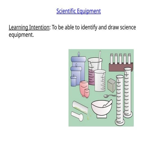 Equipment and its uses - learn how to draw and name | PPTX