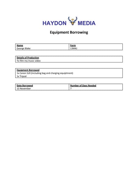 Equipment list | PDF