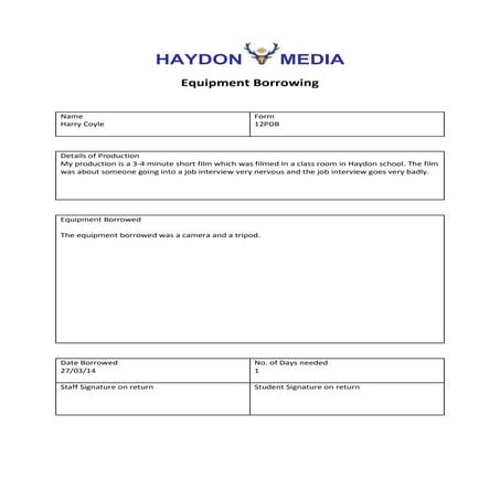 Equipment borrowing | DOCX