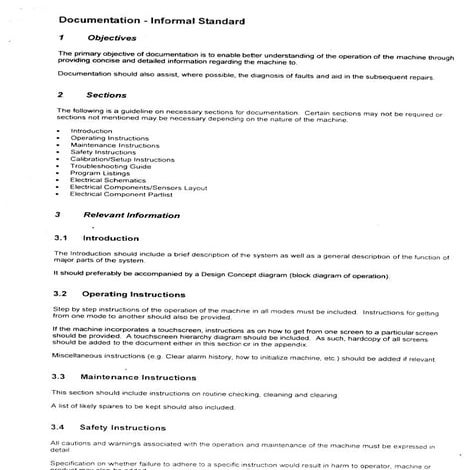 Equipment Documentation | PDF