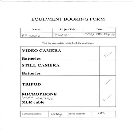 Equipment form 2 | PDF