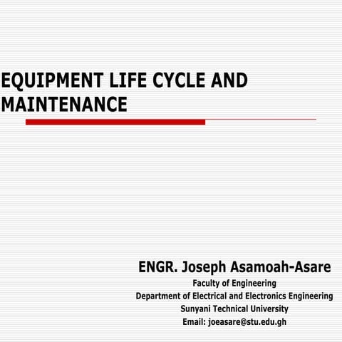 Equipment life cycle and maintenance.ppt